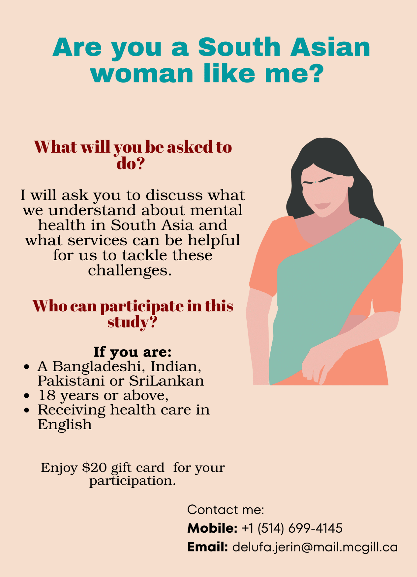 Participants needed for research study – The South Asian Women's ...